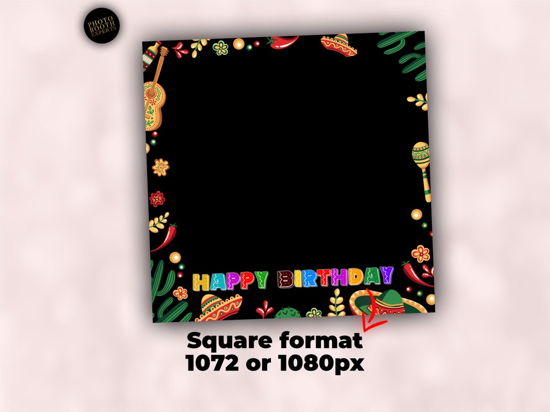 360 Photo Booth Overlay Mexican Theme - 360 Video Booth Template With ...
