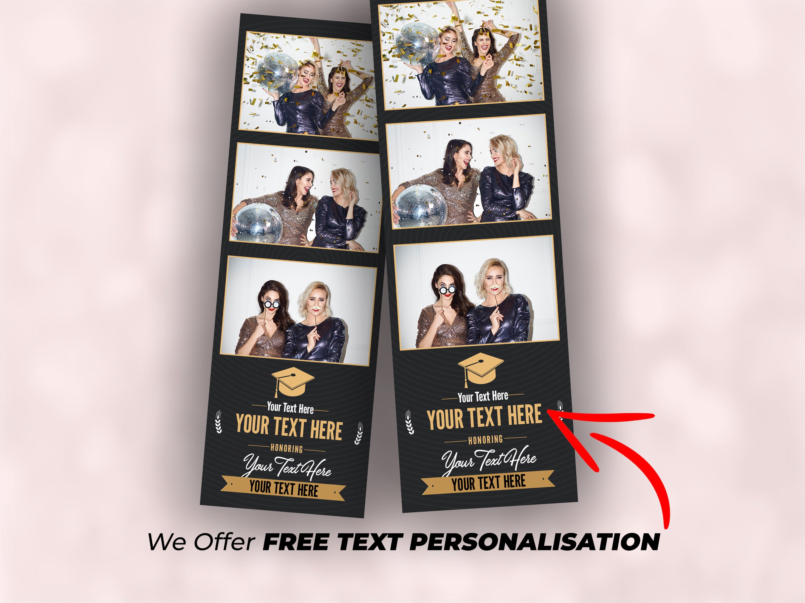 Graduation Photo Booth Template: 2x6 Photo Strips (PSD File) - Etsy