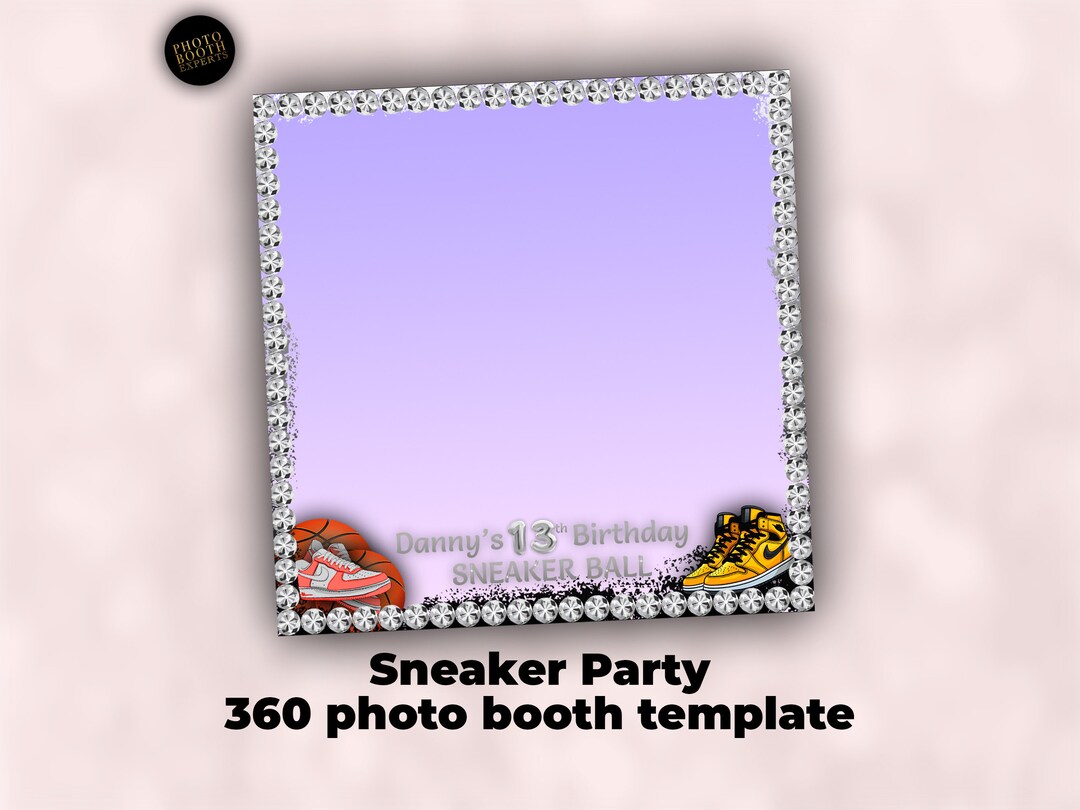 360 Photo Booth Overlay Sneaker Ball Party, 360 Video Booth Template ...