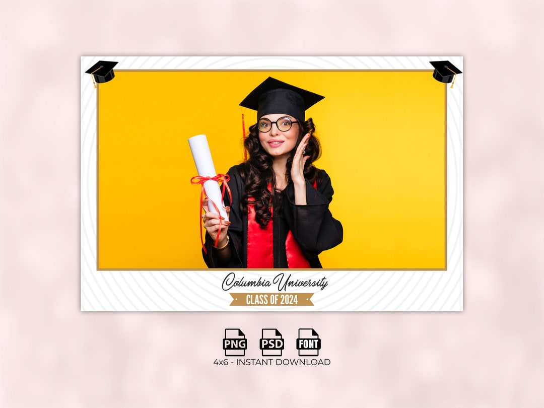 4x6 Graduation Photo Booth Template: Landscape Prom Frame (PSD) - Etsy