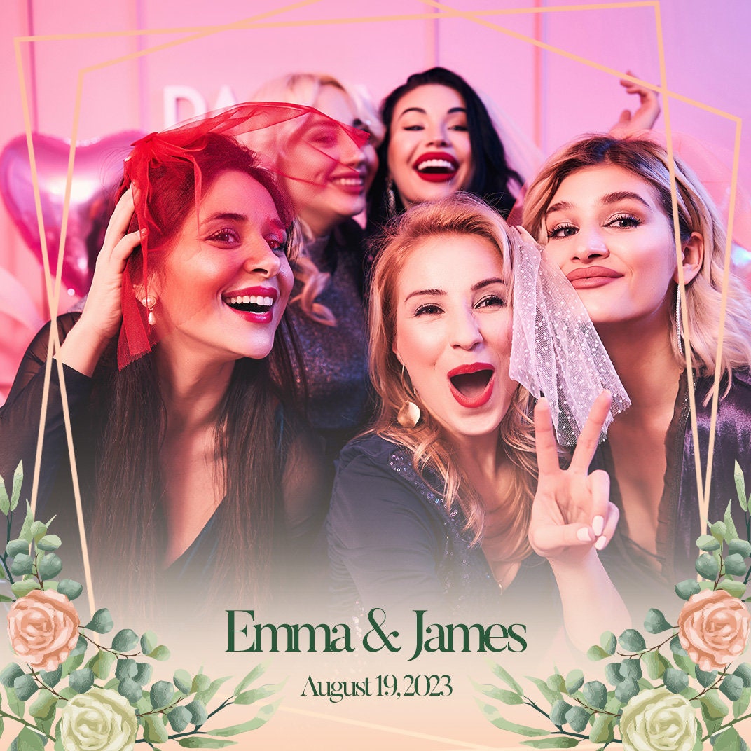 360 Photo Booth Wedding Overlay Floral 360 Photobooth - Etsy