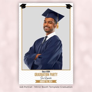 4x6 Graduation Photo Booth Template, 4x6 Portrait Graduation Party ...