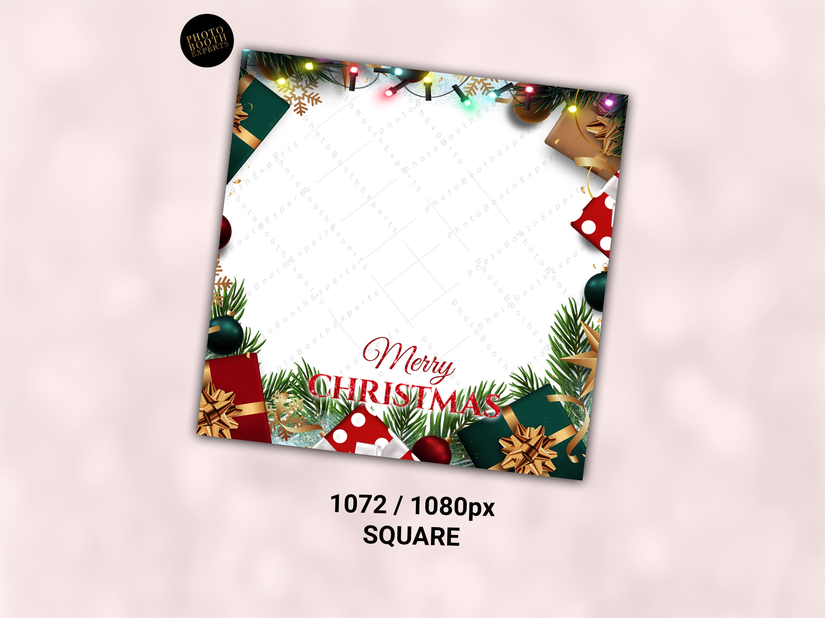 Merry Christmas 360 Photo Booth Overlay 360 Video Booth Holidays Gift ...