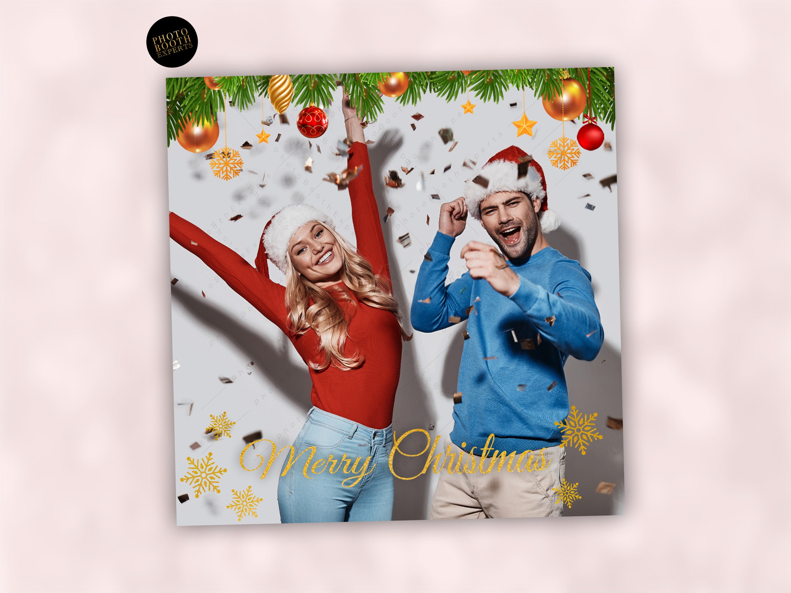 360 Booth Christmas Overlay 360 Video Booth Template Christmas Overlay ...