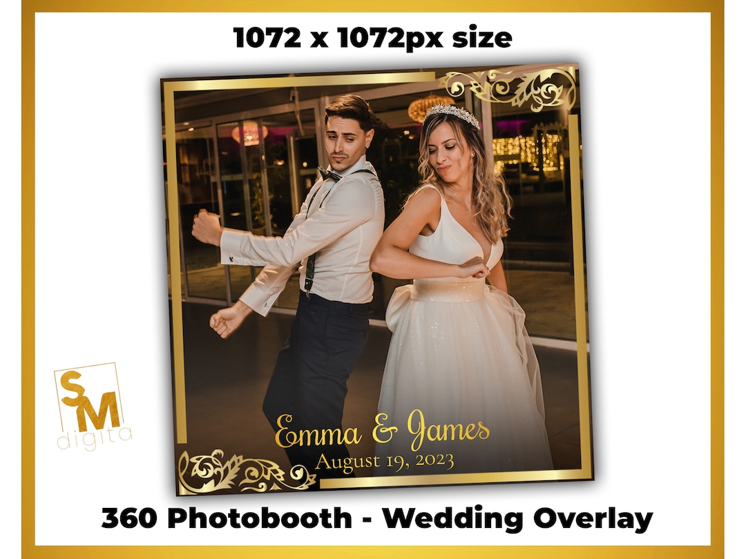 360 Photo Booth Overlay for Wedding - Wedding 360 Photobooth Template ...
