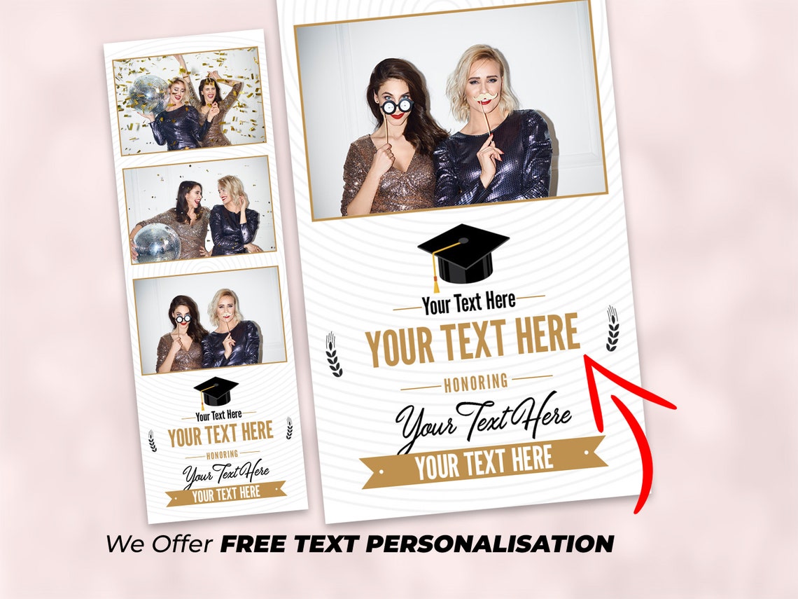 Graduation Photo Booth Template: 2x6 Prom Party Layout (PSD File) - Etsy