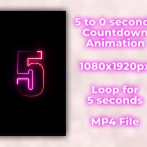 Neon 5-second Countdown Animation: Mirror Booth Start Screen (MP4 Digital Download) - Etsy