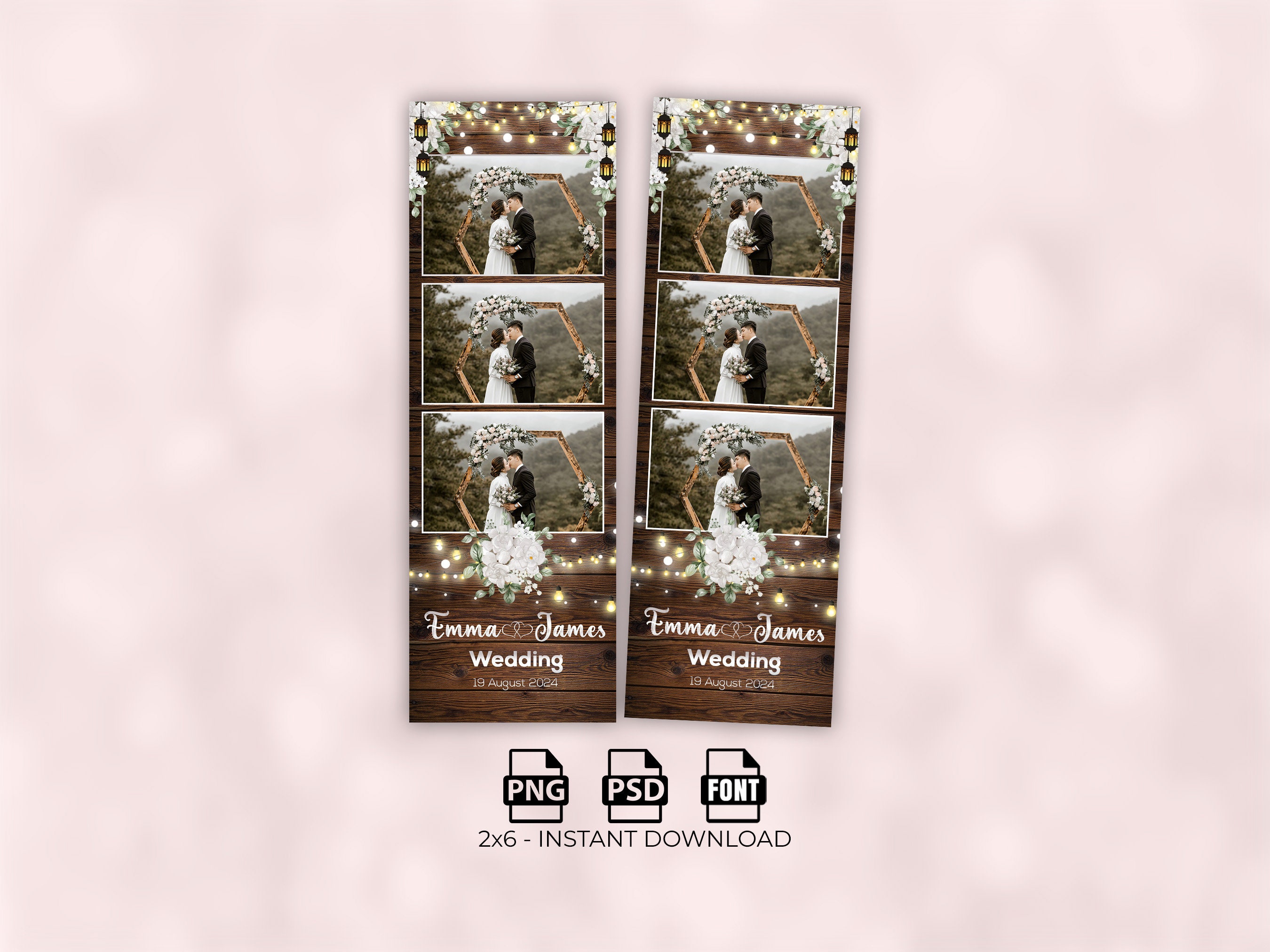 Rustic Wedding Photo Booth Template, 2x6 Wood Rustic Photobooth Frame ...