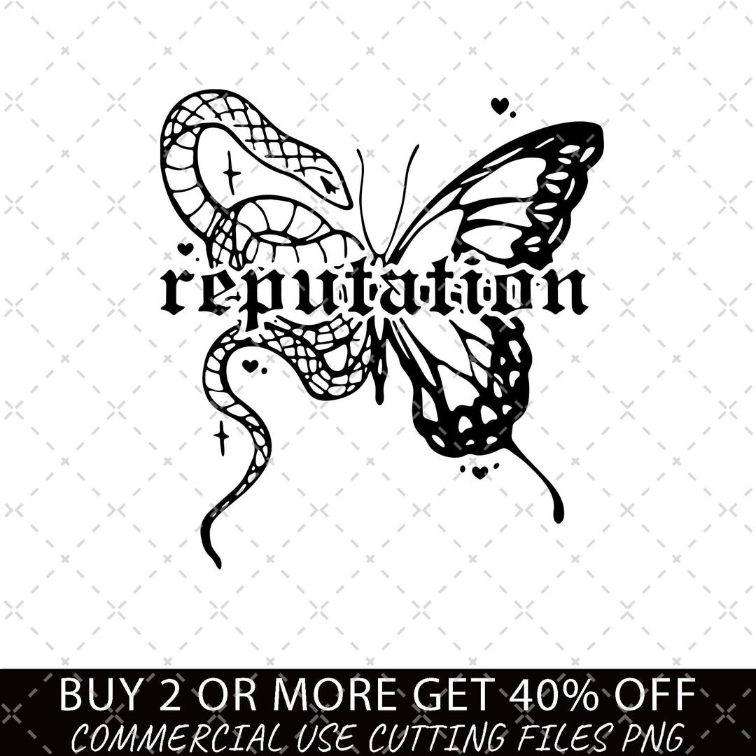 Snake Butterfly Reputation Embroidered Png, Snake TS Inspired Png ...