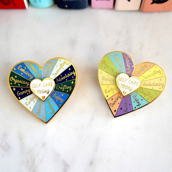 Self Care Enamel Pin - Etsy