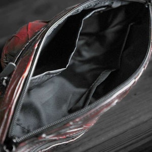 Handmade Red Leather Waist Bag Skull, Red Leather Gothic Style Waist ...