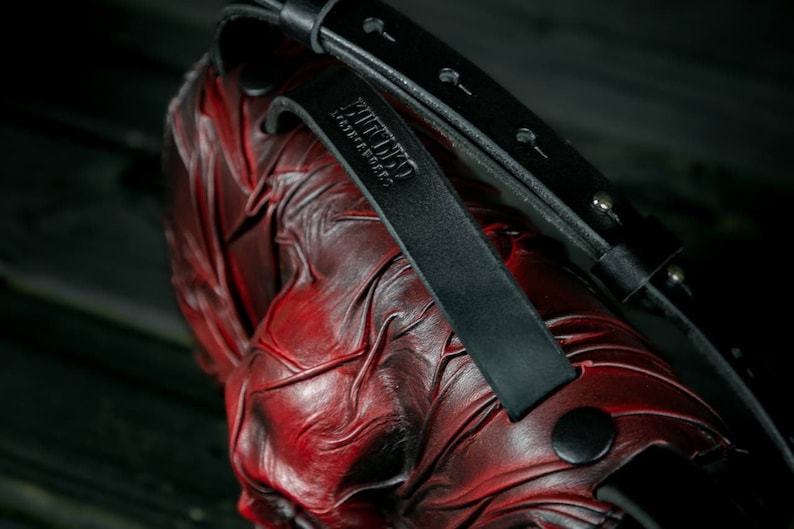 High Quality Handmade Red Leather Cluth Skull, Red Leather Clutch ...