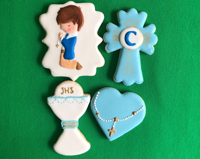 Boy First Communion First Communion Cookies Favors First - Etsy