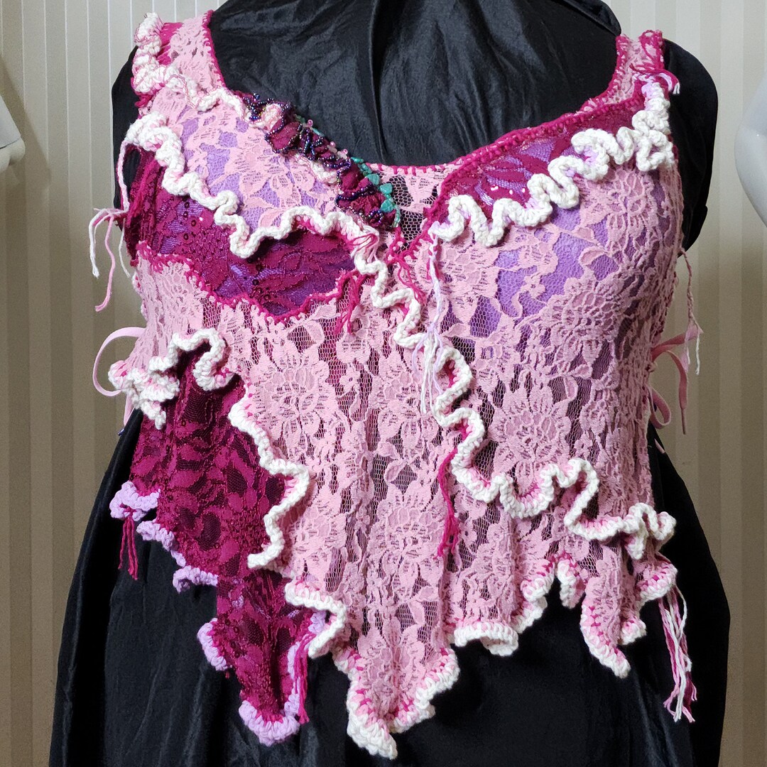 Lavender and Pink Fairy Princess Multi Size Tattered Top Fits Sizes 6 ...