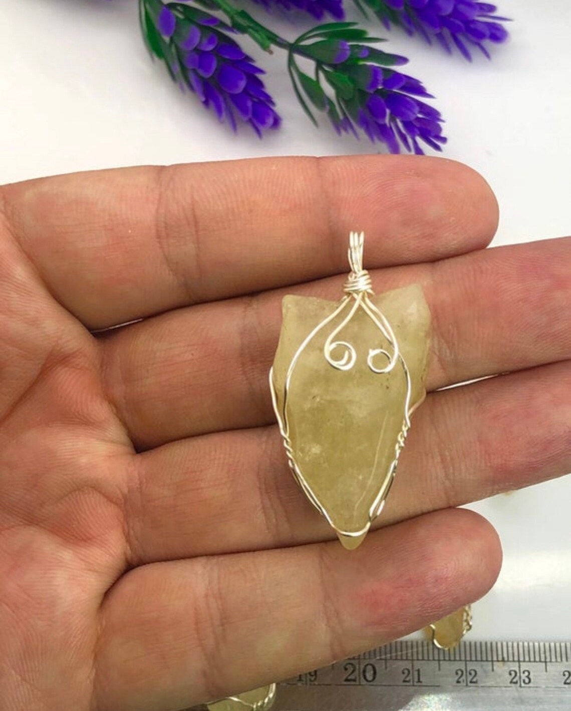 Natural Certified Libyan Desert Glass Tektite Pendant With Handmade ...