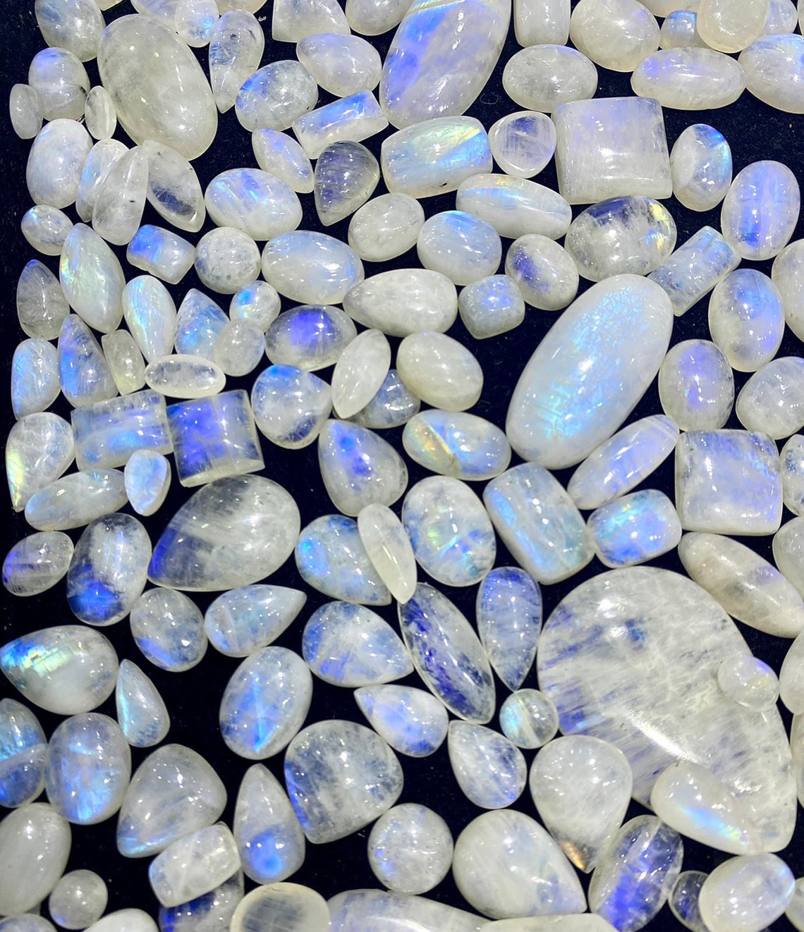 AAAA Quality Blue Flash Moonstone for Making Jewelry Healing Wire ...
