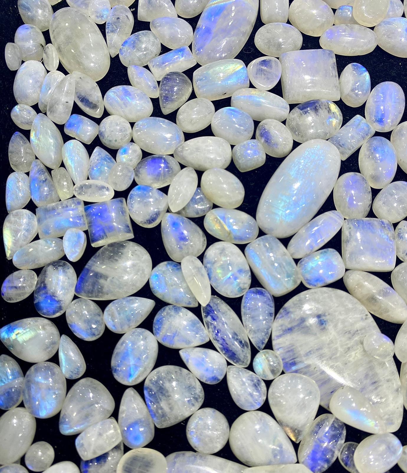 AAAA Quality Blue Flash Moonstone for Making Jewelry Healing - Etsy UK
