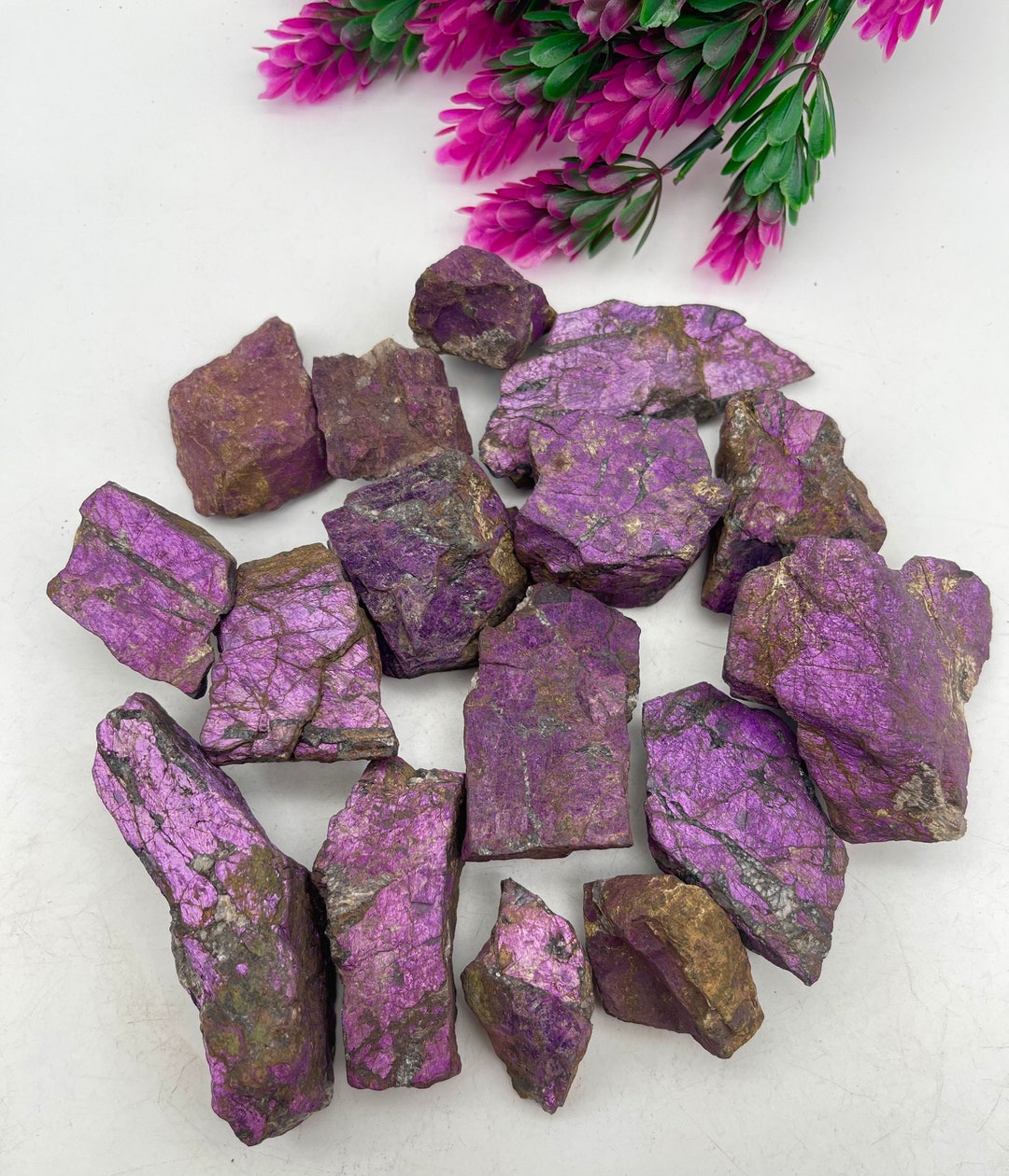100% Natural Purple Purpurite Raw Gemstone / Top High Premium Quality ...