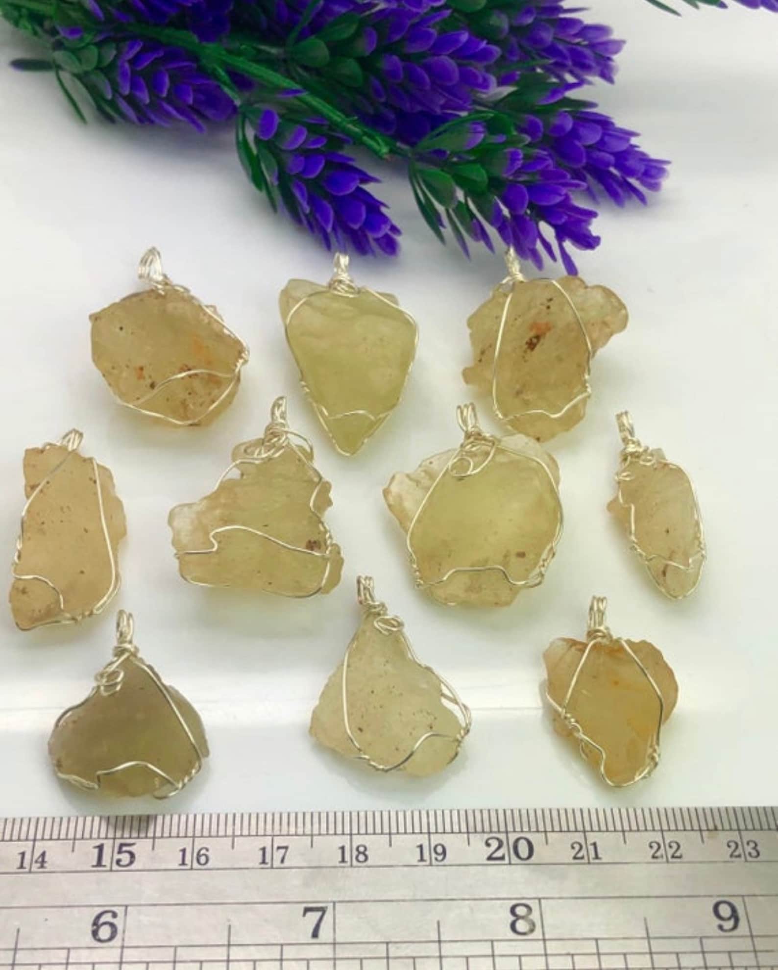 Natural Certified Libyan Desert Glass Tektite Pendant With Handmade ...