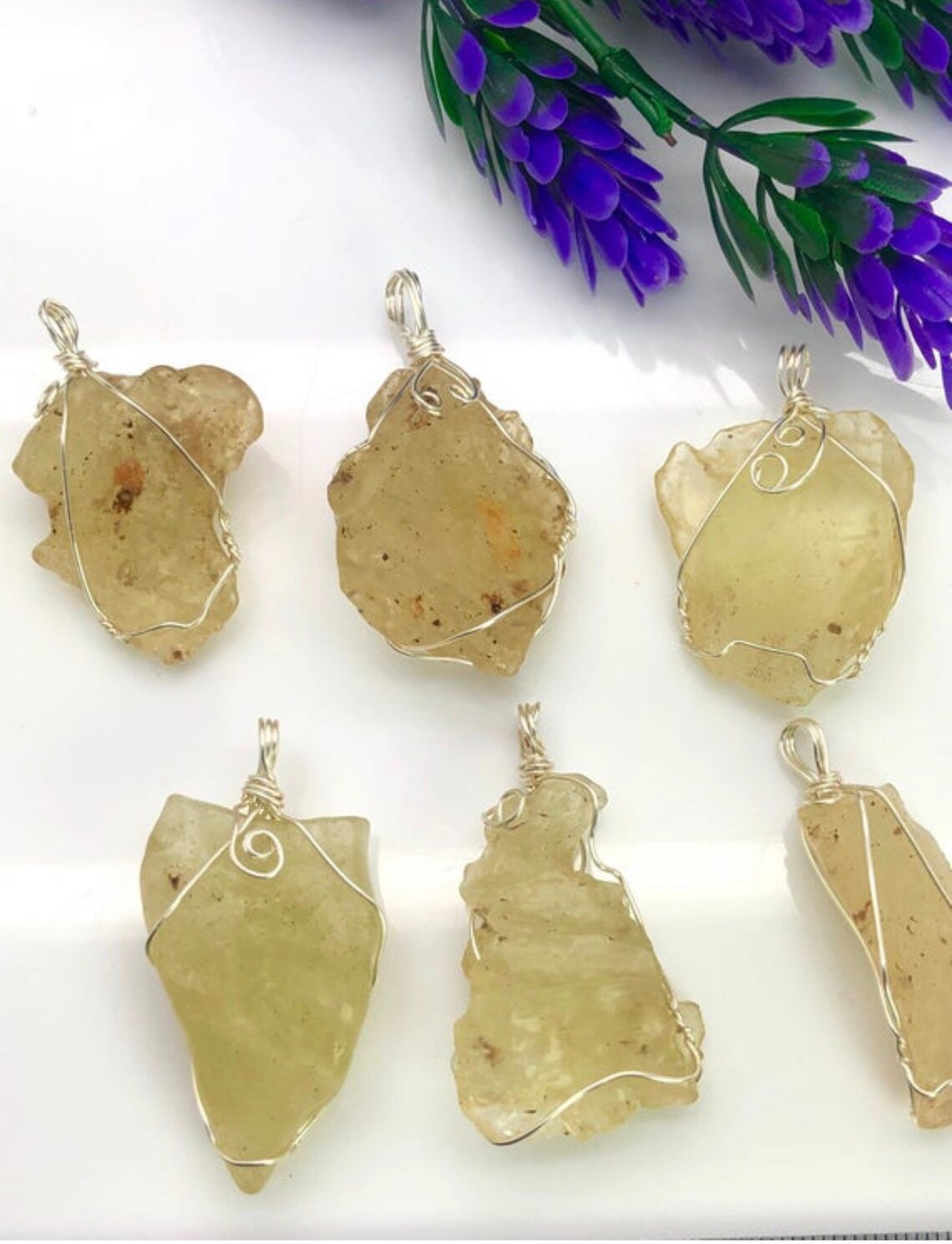 Natural Certified Libyan Desert Glass Tektite Pendant With Handmade ...