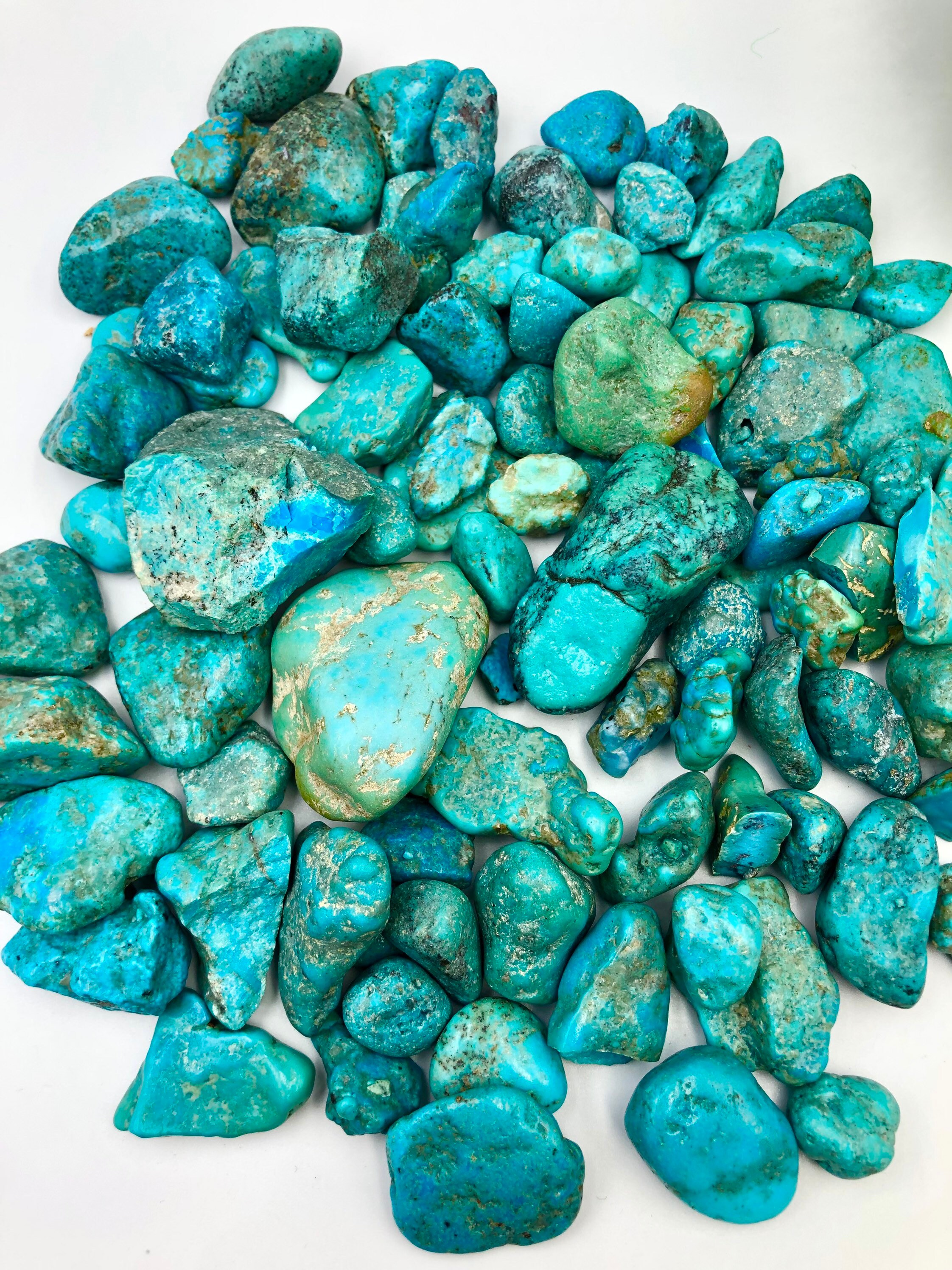 100% Natural Rough Arizona Blue Turquoise Top High Quality / - Etsy UK