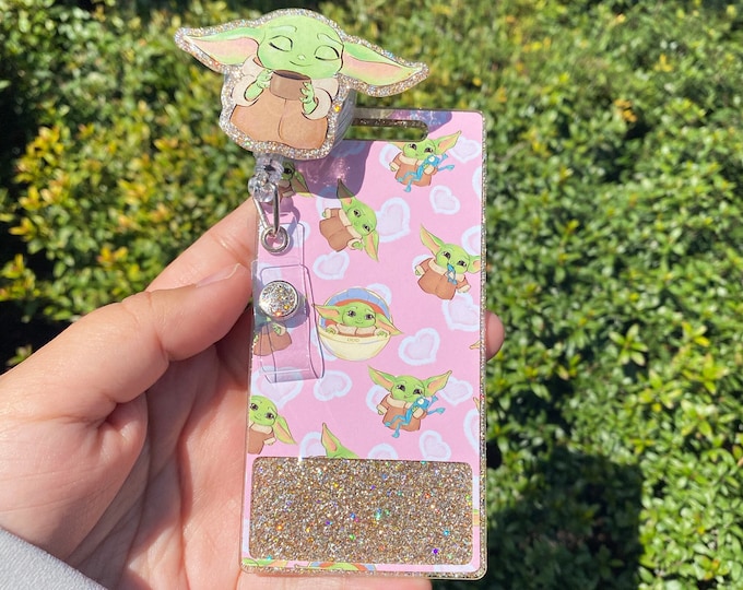 Grogu Custom Pink Badge Buddy Set, Star Wars Badge Set - Etsy