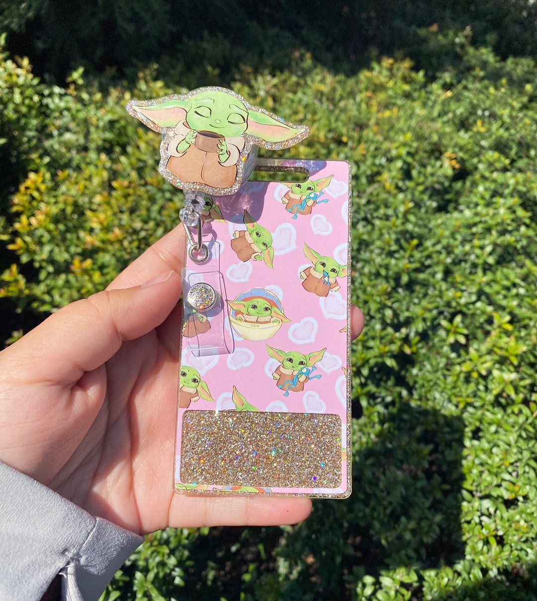 Grogu Custom Pink Badge Buddy Set Star Wars Badge Set - Etsy