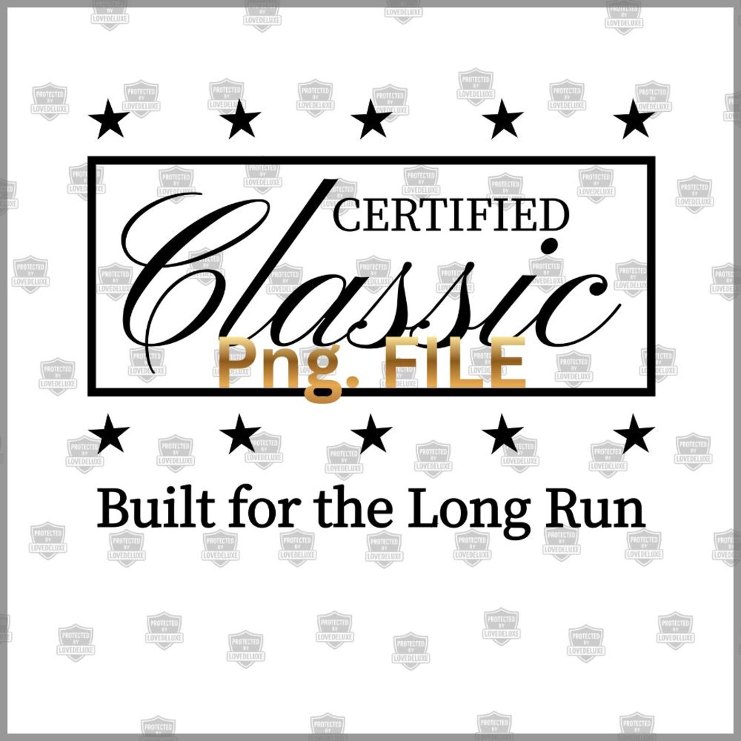 Certified Classic PNG | Vintage Typography Graphic | High-resolution ...