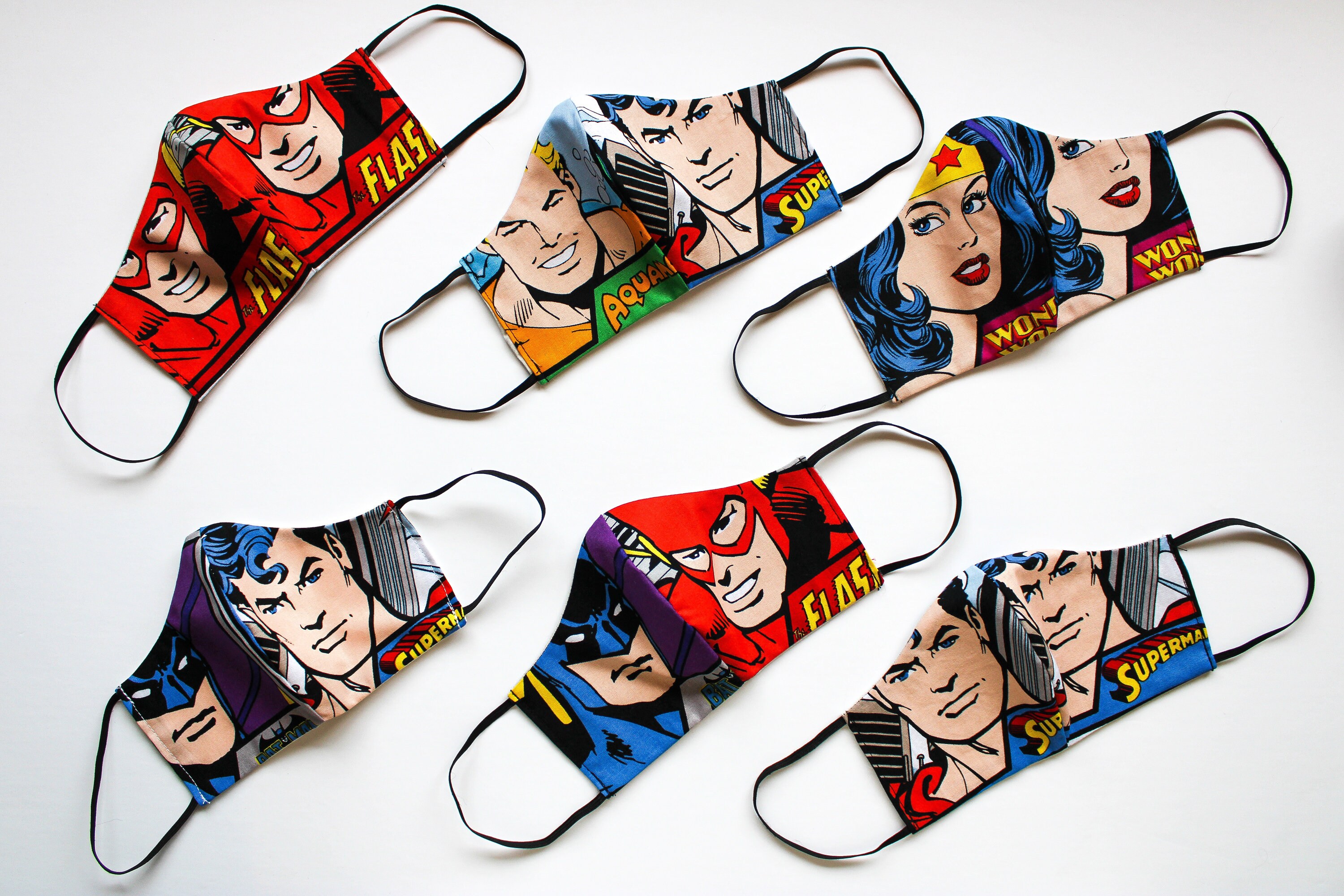 FREE FACE MASK Adult's Large or small Superhero with | Etsy