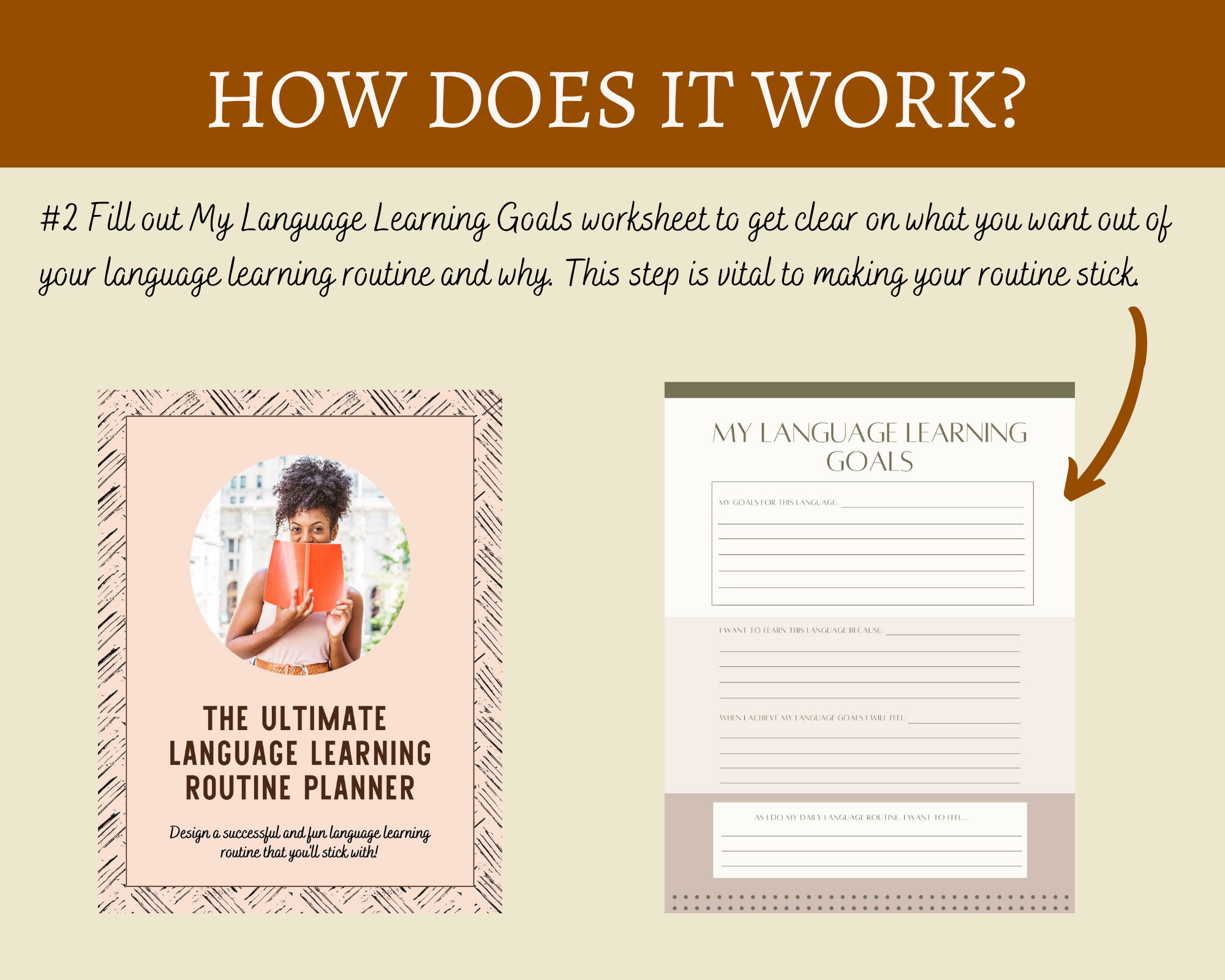 Language Learning Routine Planner, Language Study Workbook, Printable ...