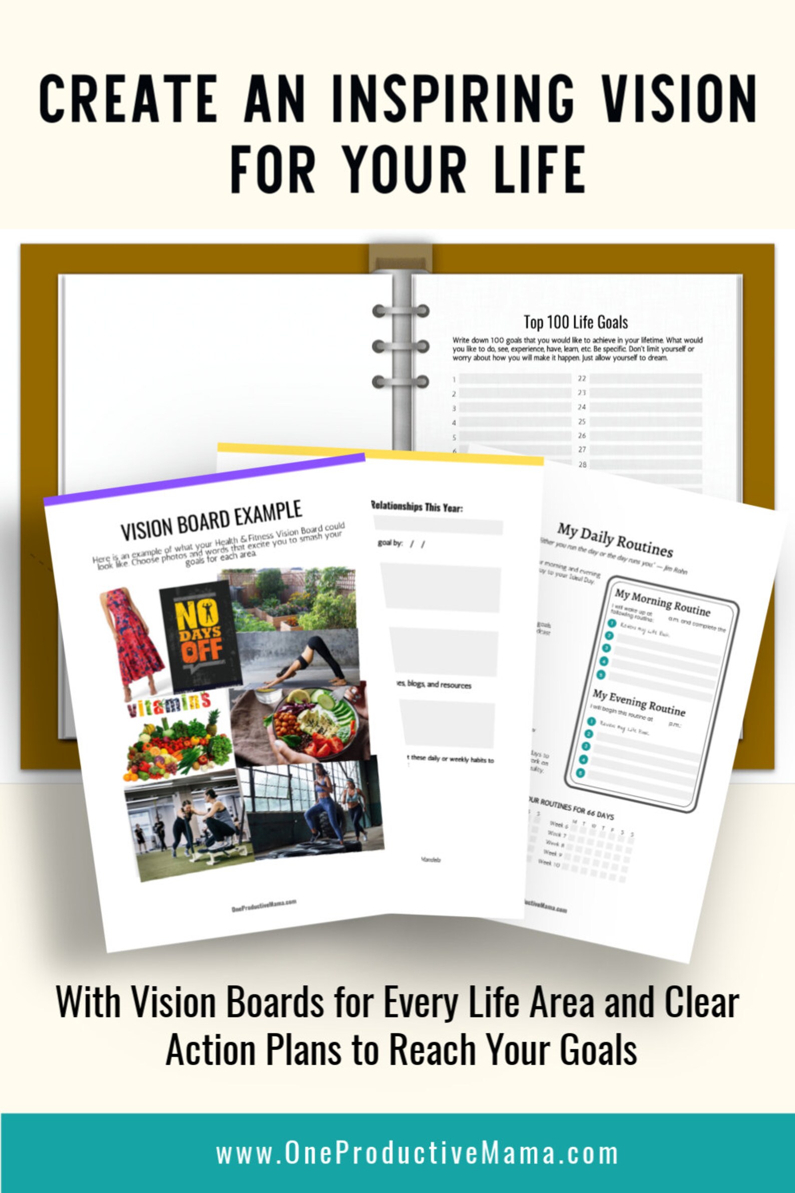 Vision Board Book, Vision Board Planner, Goal Planner, Life Planner ...