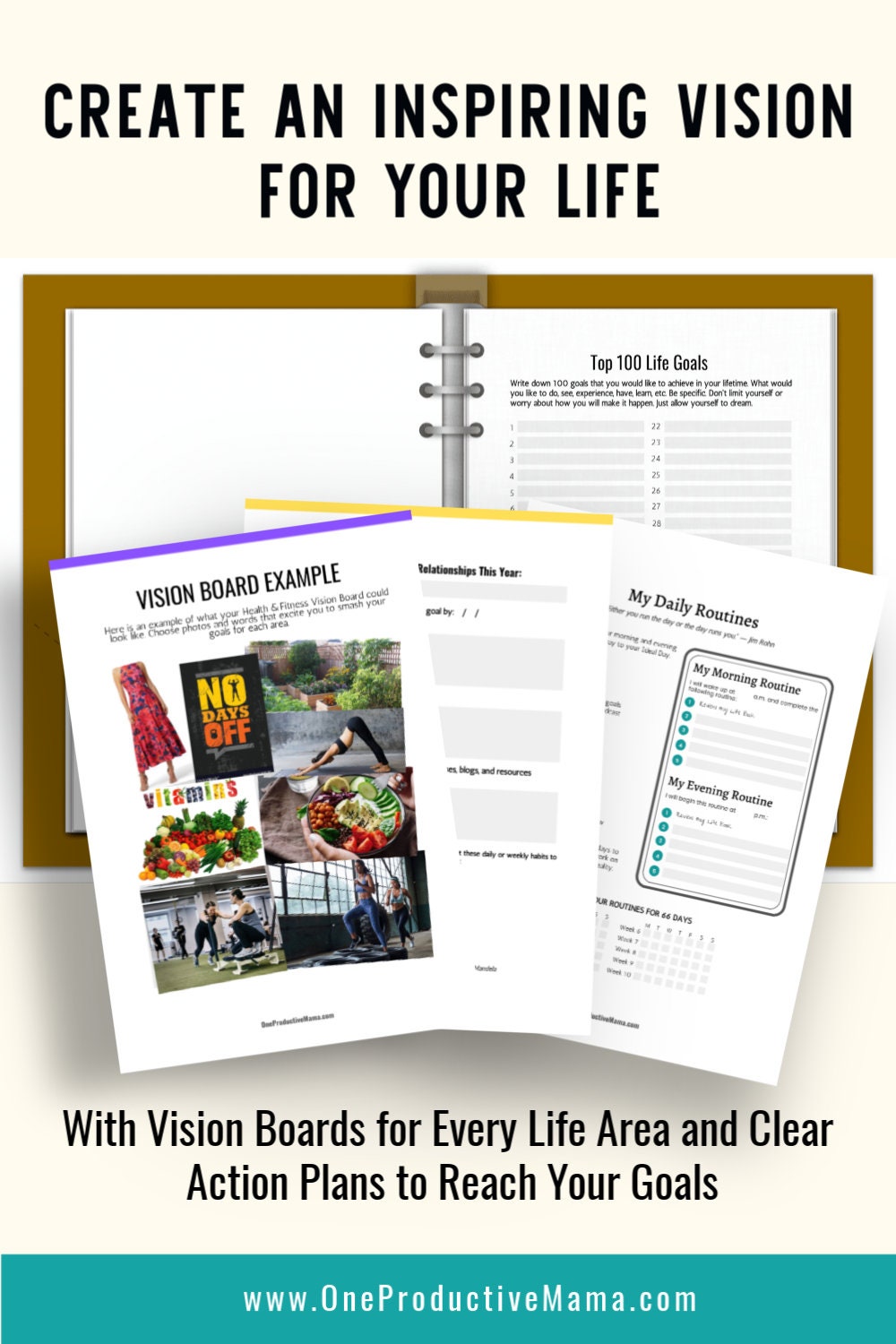 Vision Board Book, Vision Board Planner, Goal Planner, Life Planner ...