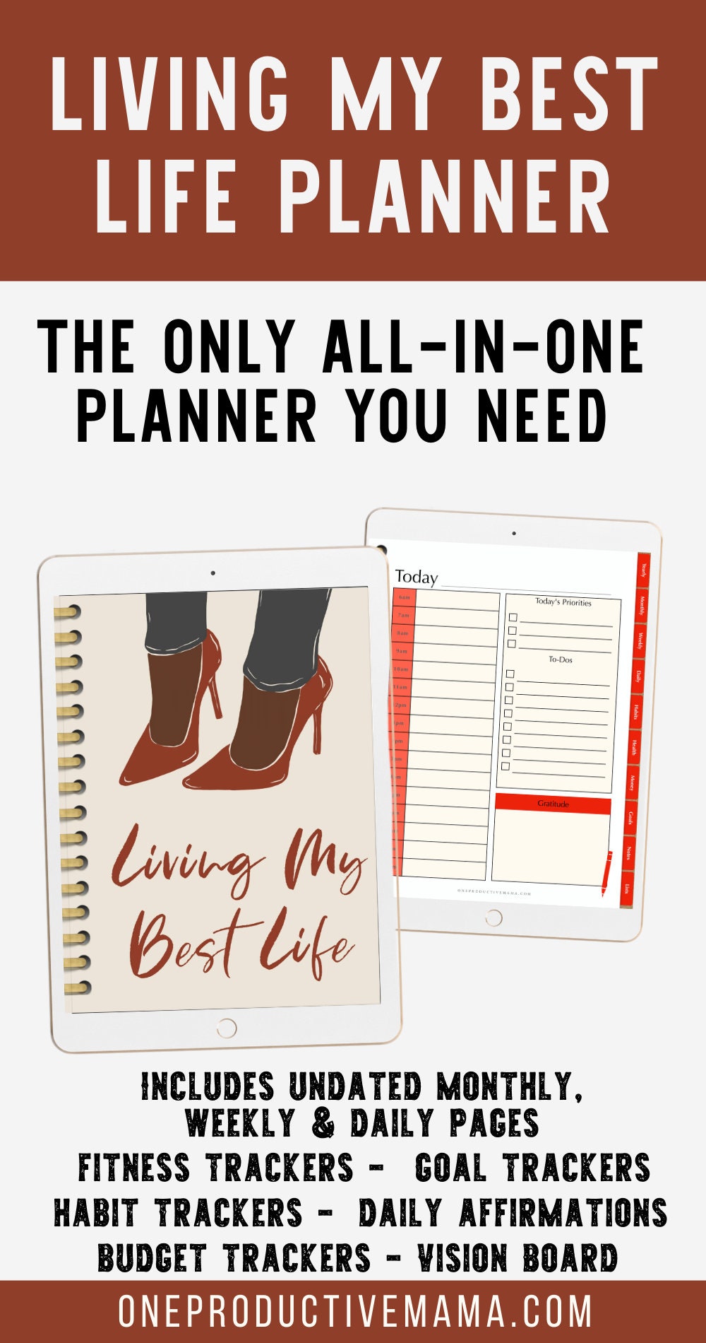 Living My Best Life Ultimate Life Planner Undated Ipad - Etsy UK