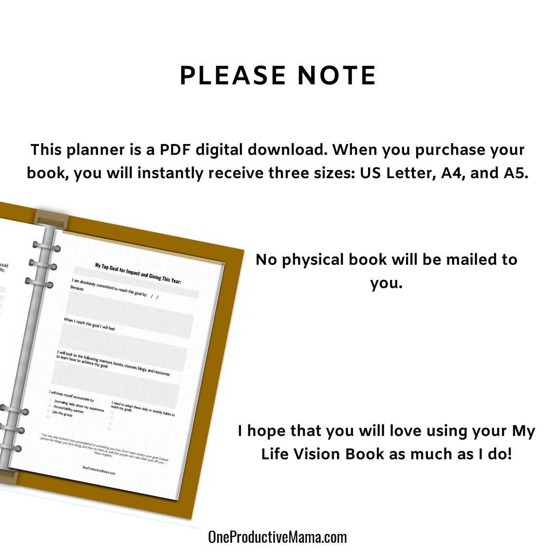 Vision Board Book, Vision Board Planner, Goal Planner, Life Planner ...