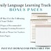Language Learning Tracker, Daily Planning Pages, Journal Pages ...