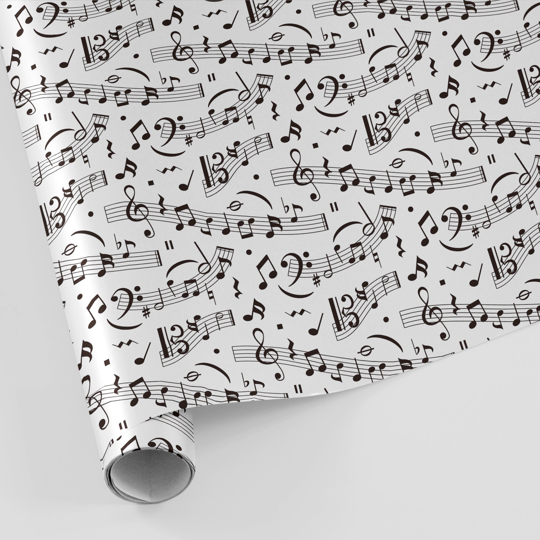 Music Notes Wrapping Paper - Luxury Gift Wrap - Music Gift Wrap ...