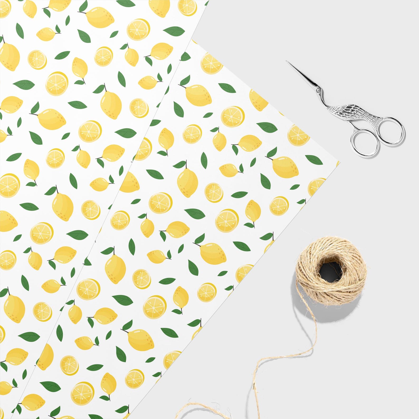 Luxury Lemon Wrapping Paper - Yellow Wrapping Paper - Lemon Gift Wrap ...