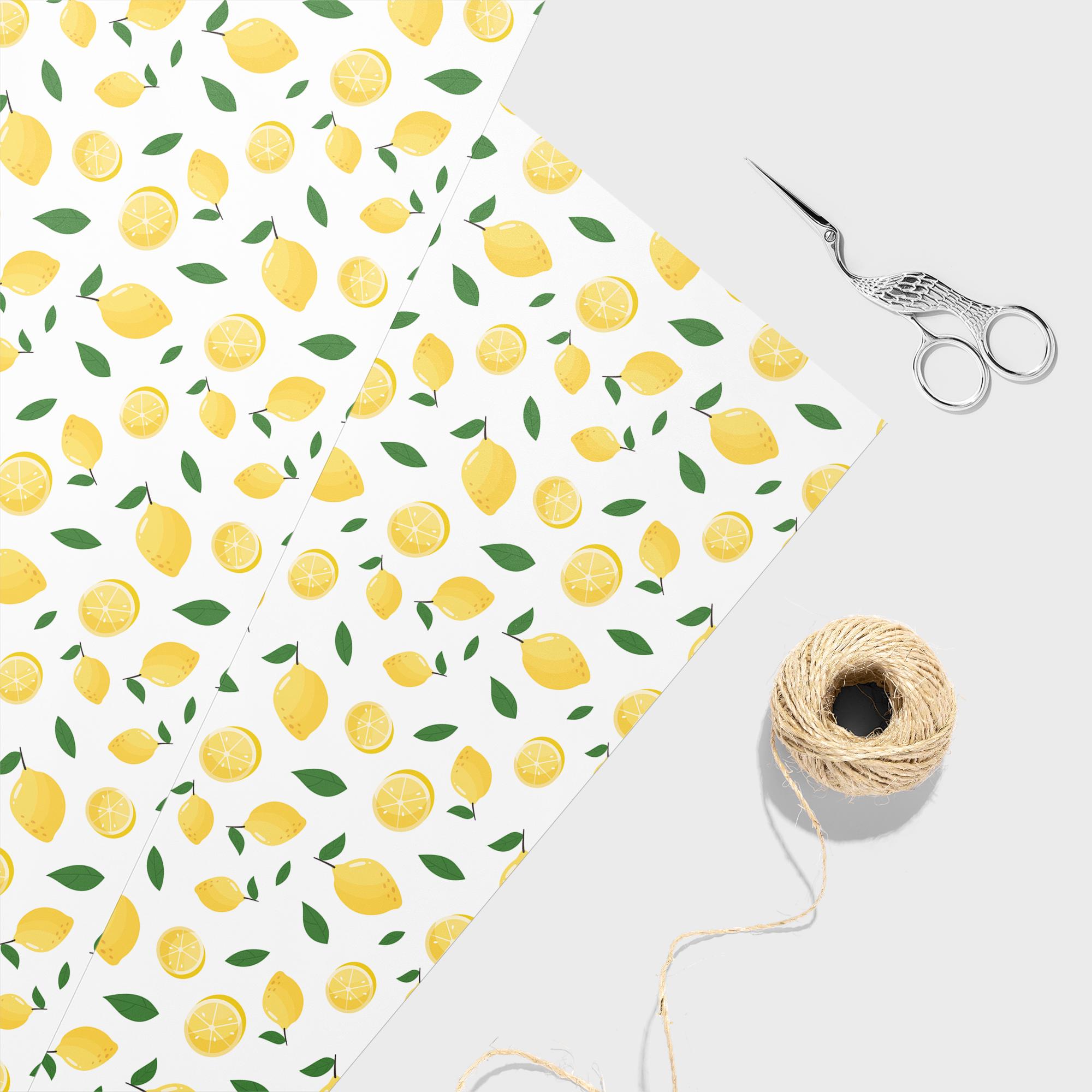 Luxury Lemon Wrapping Paper - Yellow Wrapping Paper - Lemon Gift Wrap ...