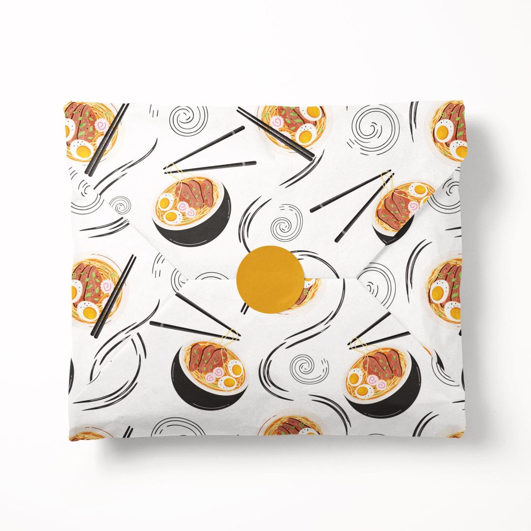 Ramen Noodle Soup Wrapping Paper - Luxury Gift Wrap - Foodie Wrapping ...