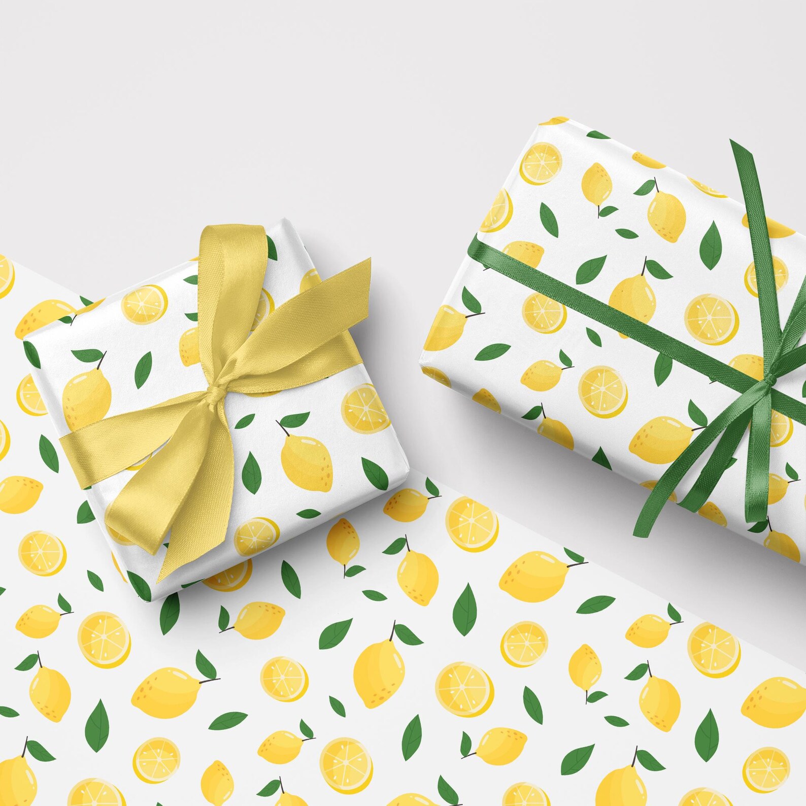 Luxury Lemon Wrapping Paper - Yellow Wrapping Paper - Lemon Gift Wrap ...