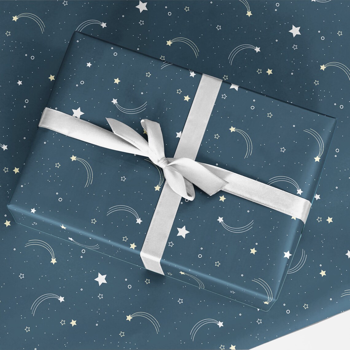 Shooting Star Blue Wrapping Paper Luxury Gift Wrap | Etsy