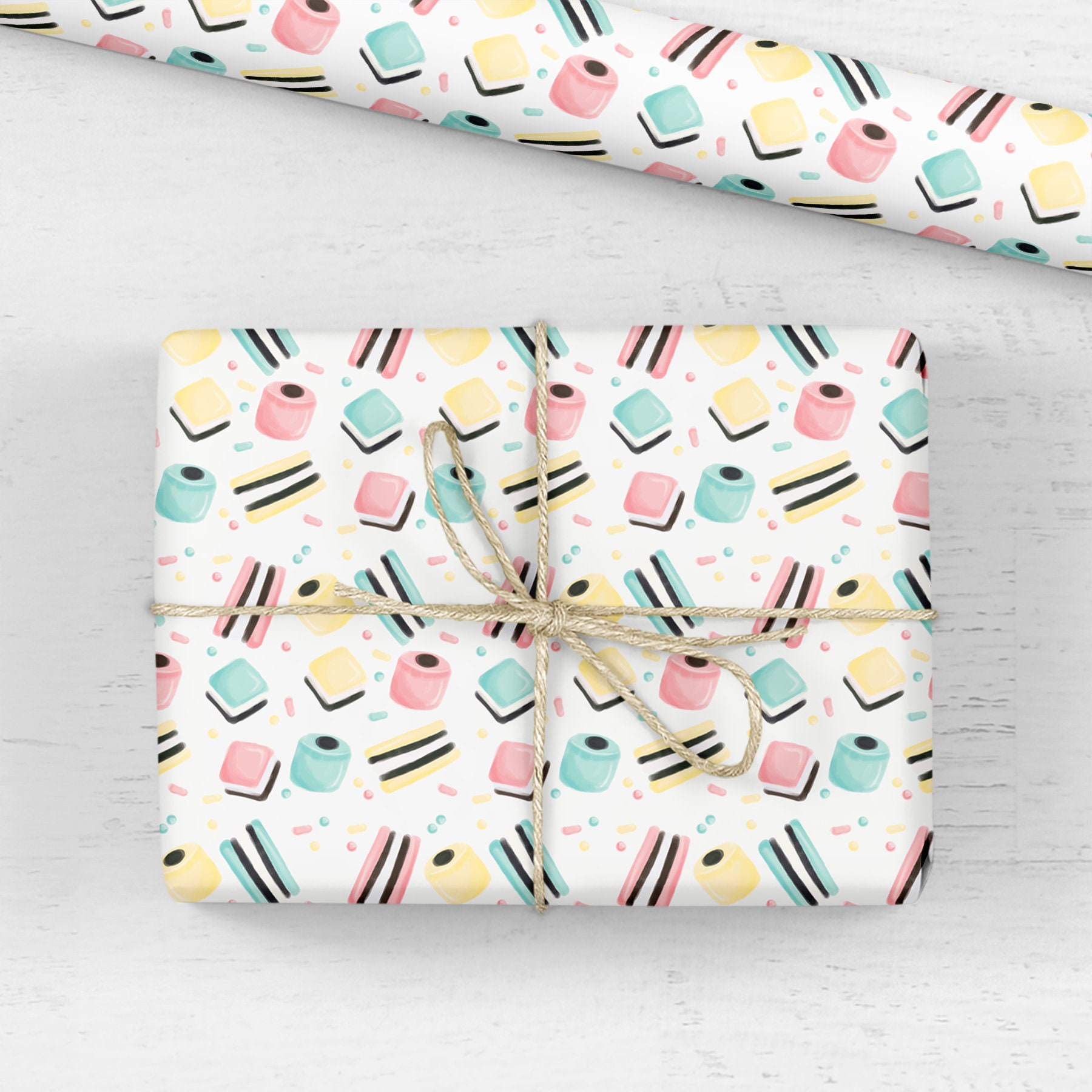 Sweets Wrapping Paper Luxury Gift Wrap Birthday Gift Wrap | Etsy