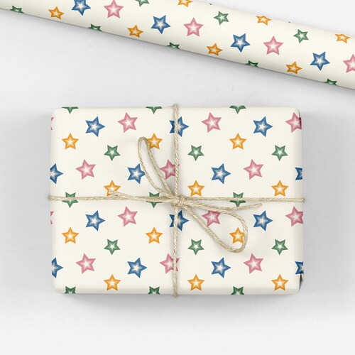 Shooting Star Blue Wrapping Paper Luxury Gift Wrap | Etsy
