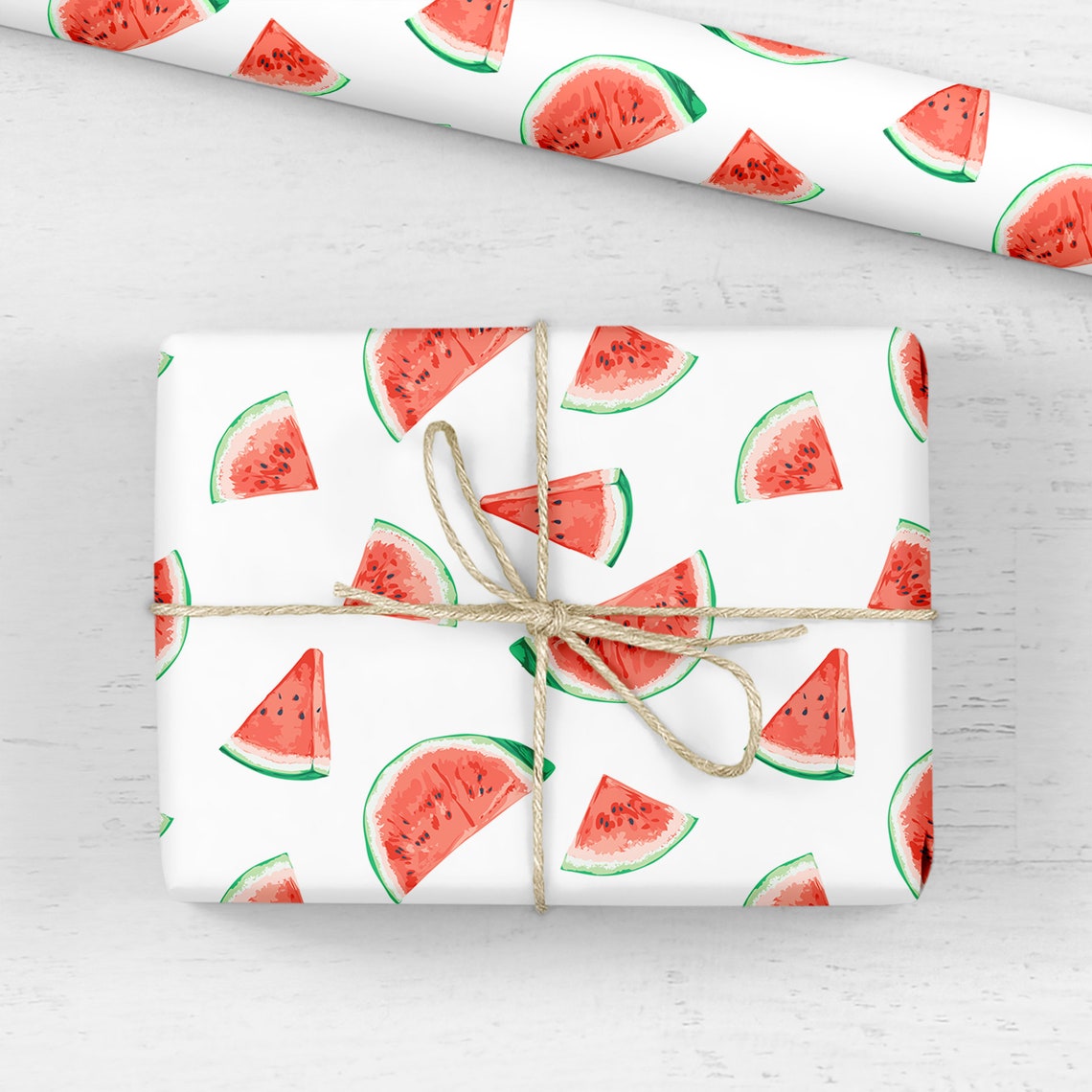 Watermelon Wrapping Paper Luxury Gift Wrap Watermelon Gift - Etsy