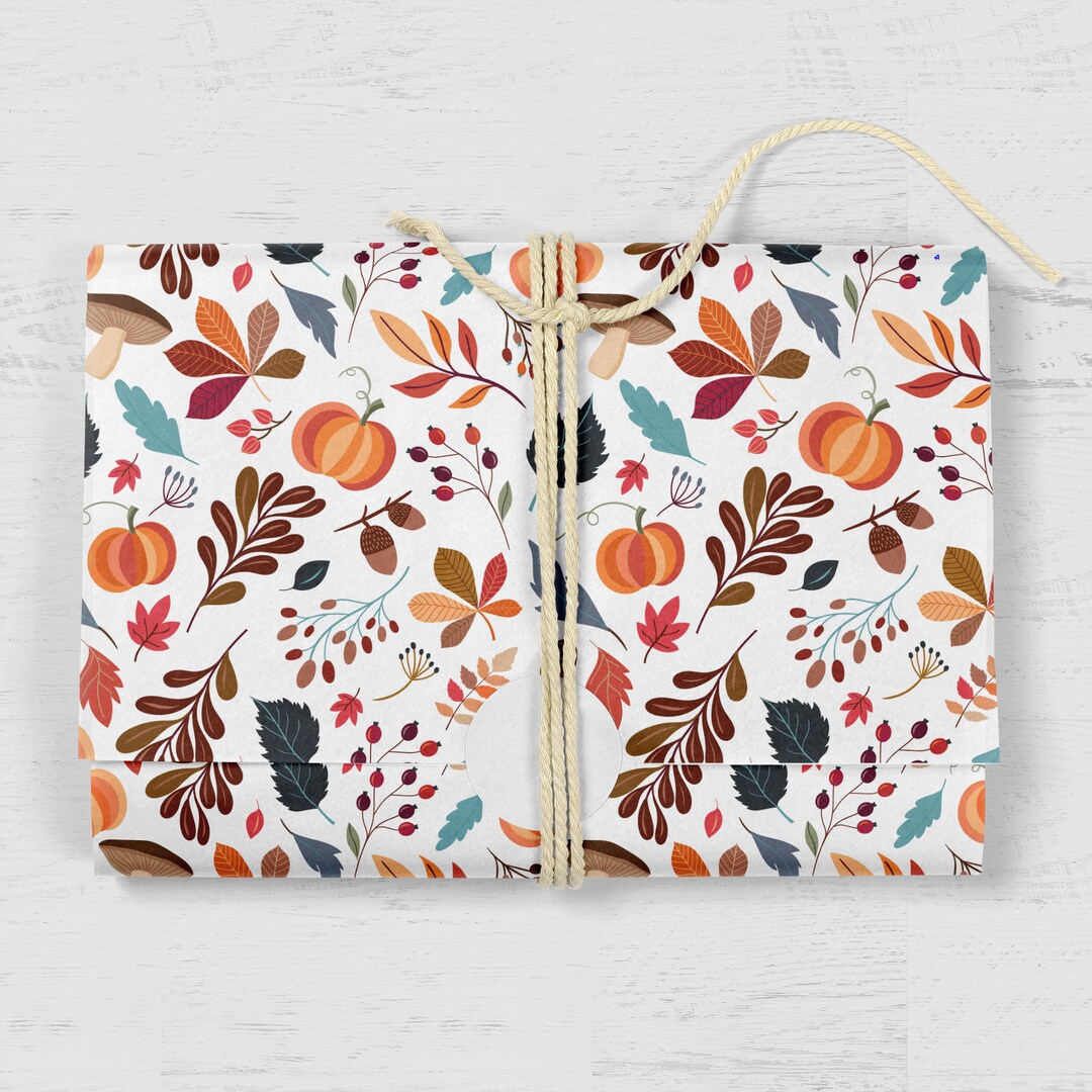 Autumn Wrapping Paper Luxury Gift Wrap Fall Gift Wrap Decorative Paper ...