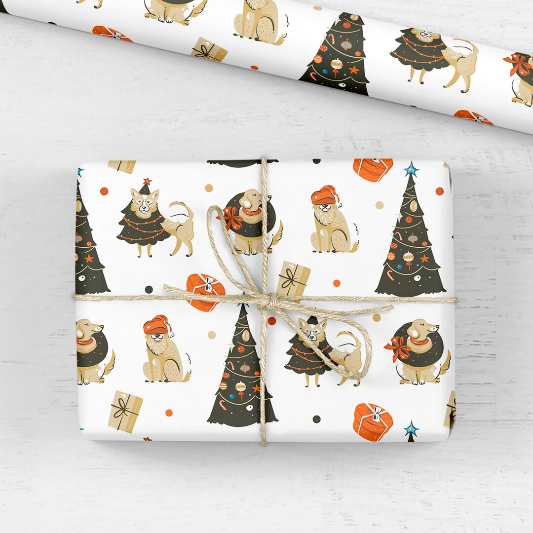 Dog Christmas Wrapping Paper Luxury Gift Wrap Christmas Gift Wrap ...