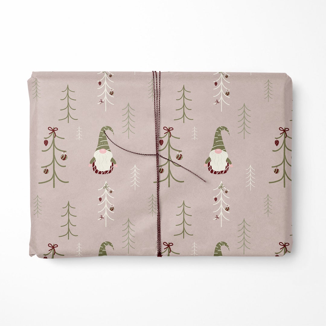Christmas Gnome Wrapping Paper / Gift Wrap Christmas - Etsy