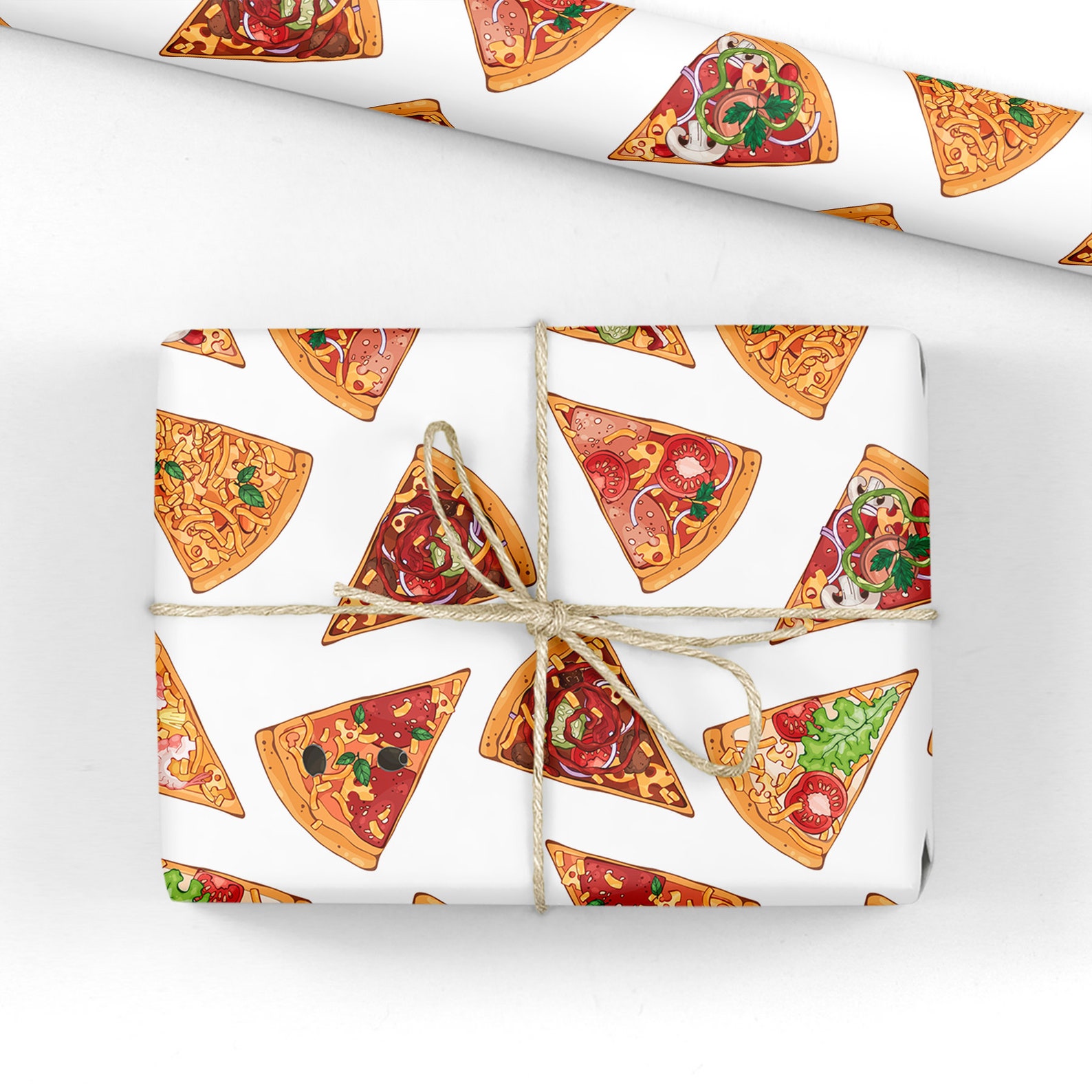 Pizza Pattern Gift Wrap - Luxury Birthday Wrapping Paper Roll - Etsy