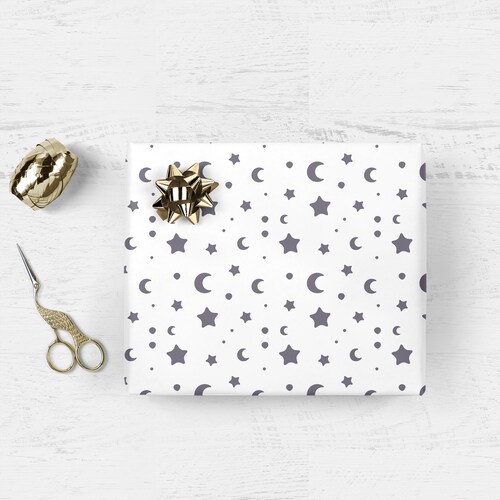 Constellations Gift Wrap Birthday Stars Moon Astrology | Etsy