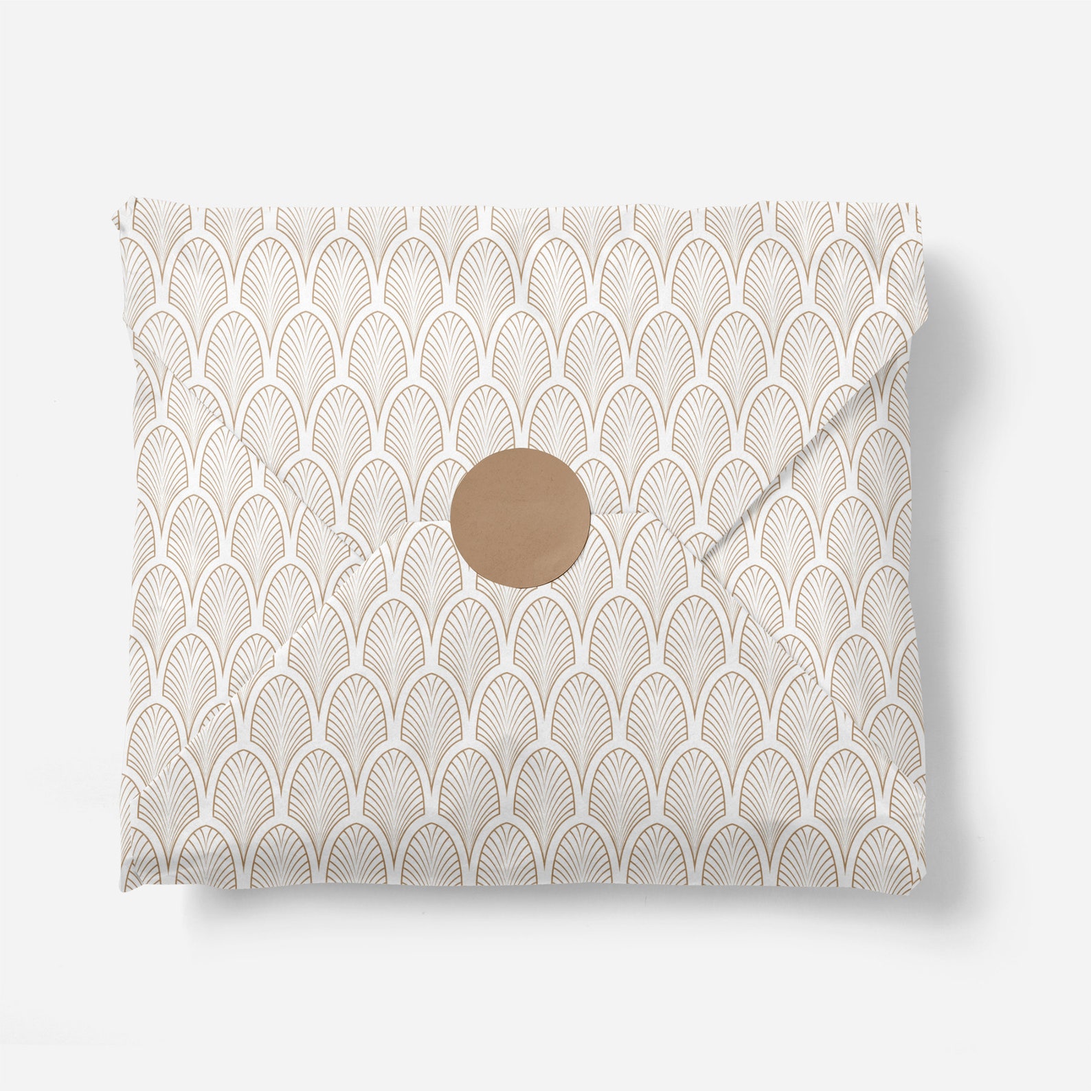 Gold Art Deco Pattern Wrapping Paper - Luxury Gift Wrap - Etsy